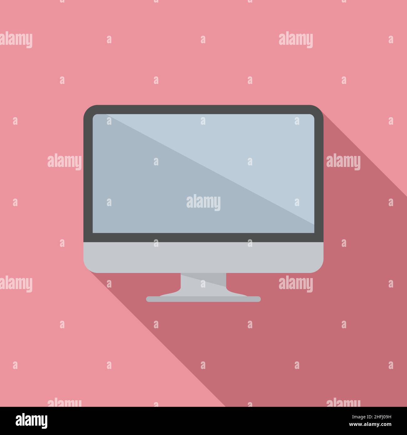 Responsive Monitor Icon Flat Vector Computer Screen Display Template Stock Vector Image And Art