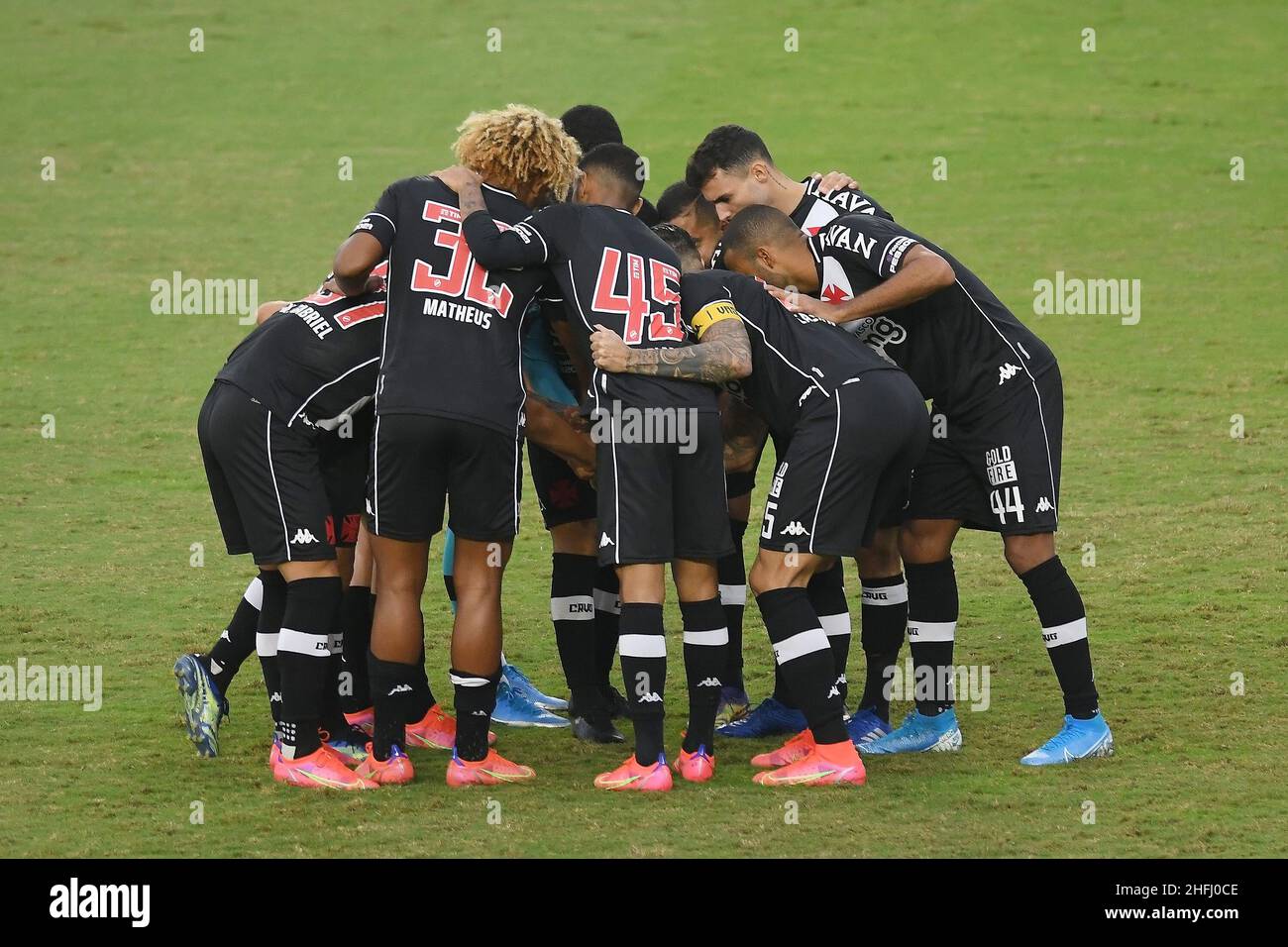 Rio de Janeiro, Brazil,June 19, 2021.Football players from vasco's team ...