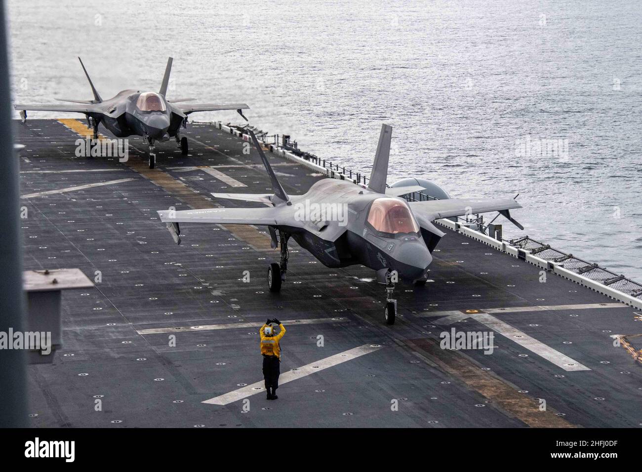 EAST CHINA SEA (Jan. 15, 2022) An F-35B Lightning II fighter aircraft ...
