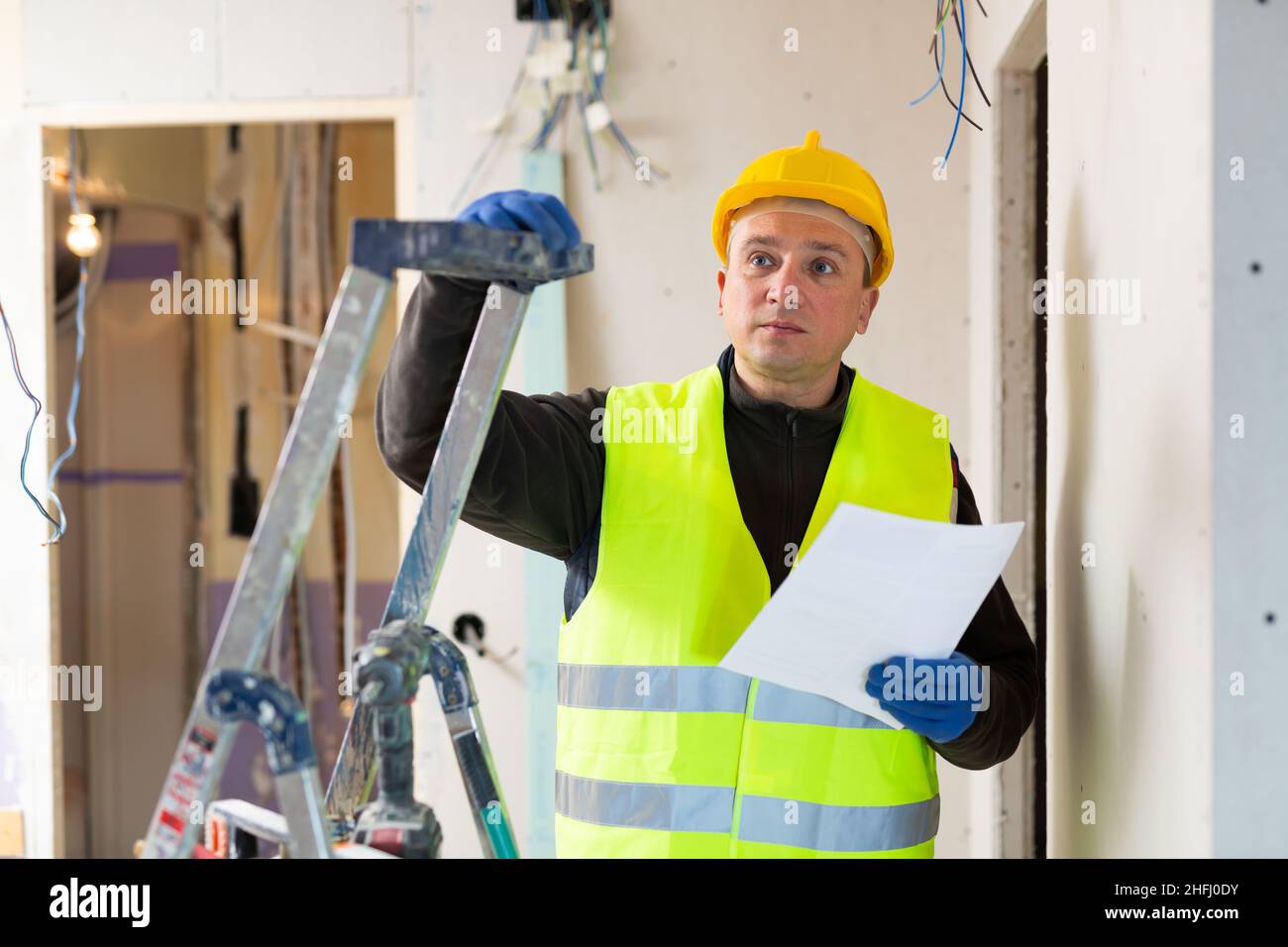 Engineer planning renovation works hi-res stock photography and images ...
