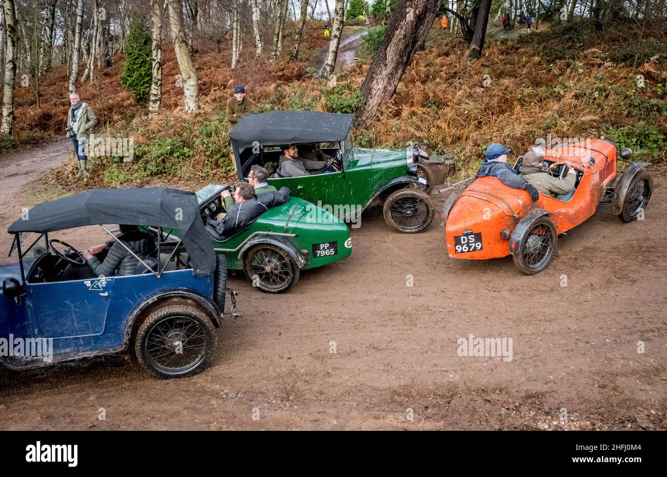 The Pre War Austin 7 car club members taking part in the Dave Wilcox ...