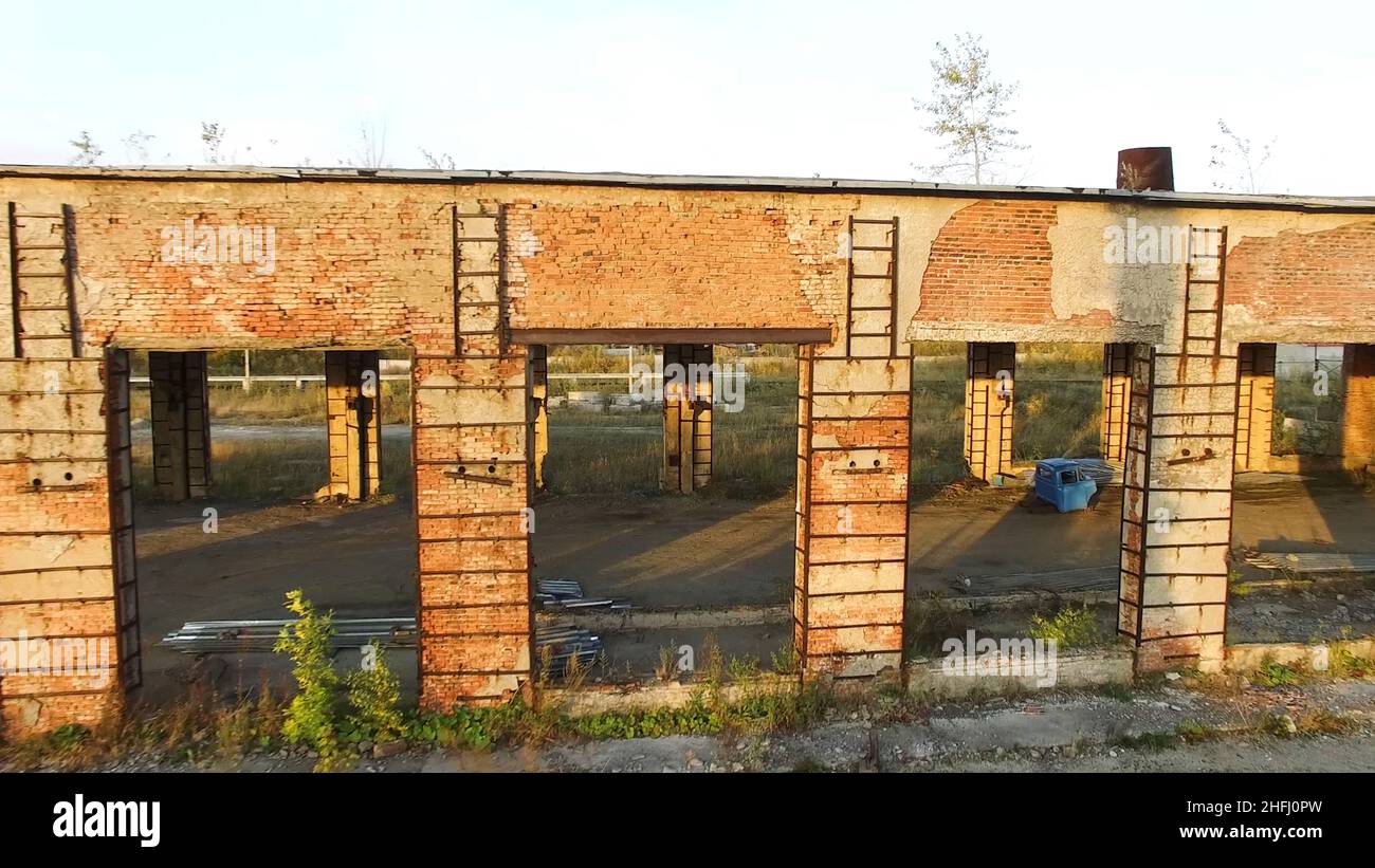 Cement production factory on mining quarry. Building industry with big ...