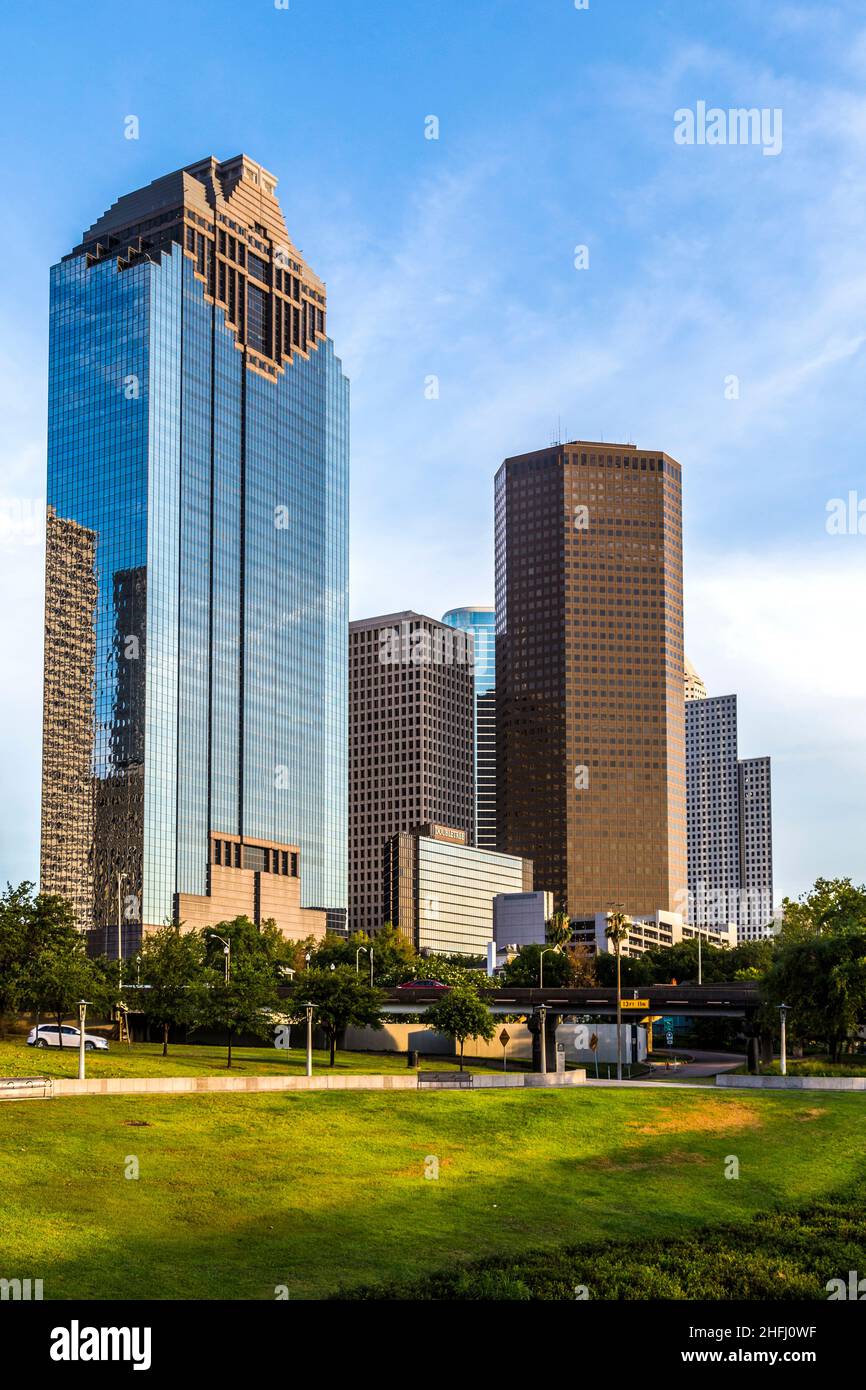 cityscape of Houston in late afternoon light Stock Photo - Alamy
