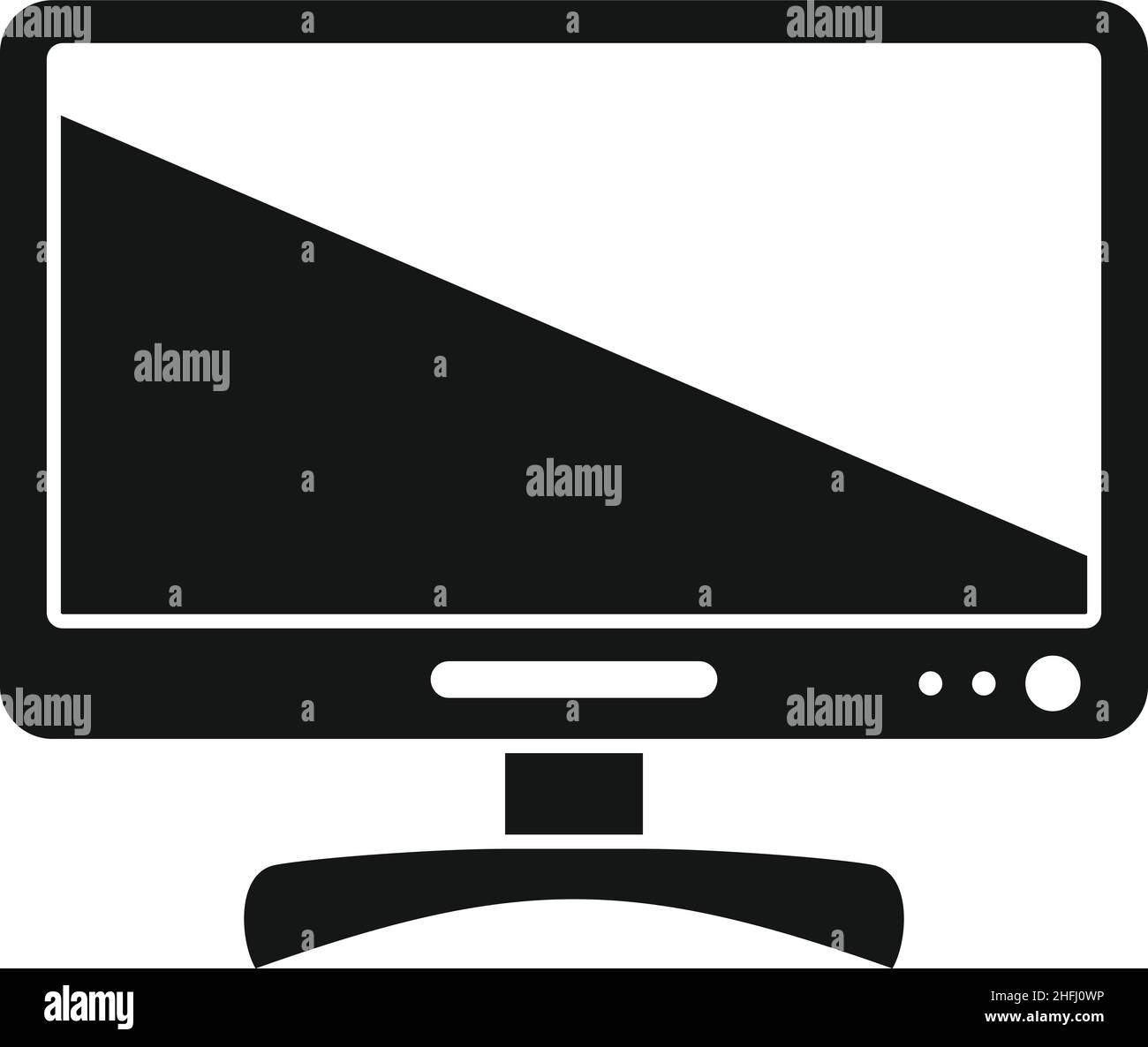 Network monitor icon simple vector. Screen monitor. Digital display ...