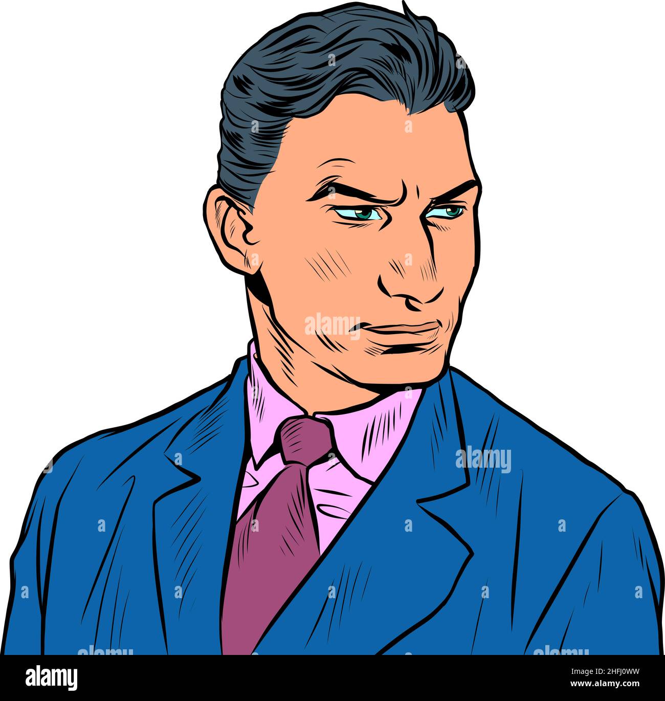 Serious confidence Stock Vector Images - Alamy