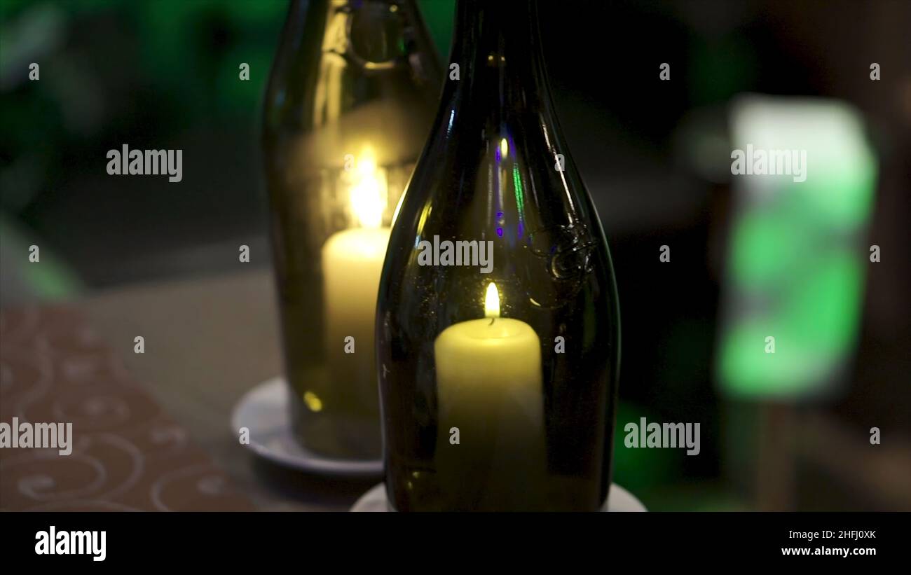 Candle burns in bottles clip hi-res stock photography and images - Alamy
