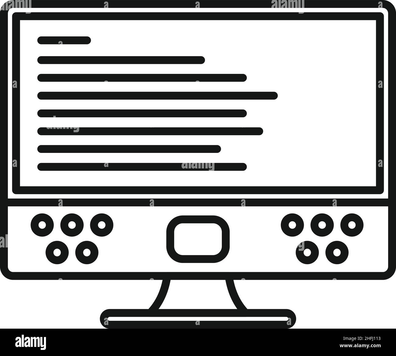 Frame monitor icon outline vector. Pc screen. Computer display Stock Vector Image & Art - Alamy