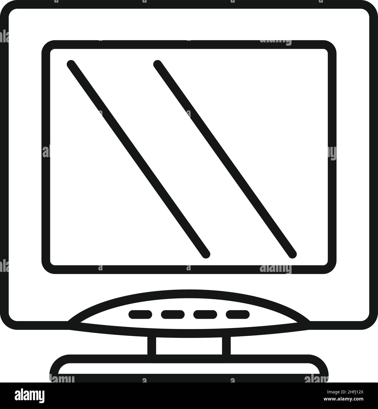 Monitor technology icon outline vector. Computer screen. Blank display Stock Vector Image & Art ...