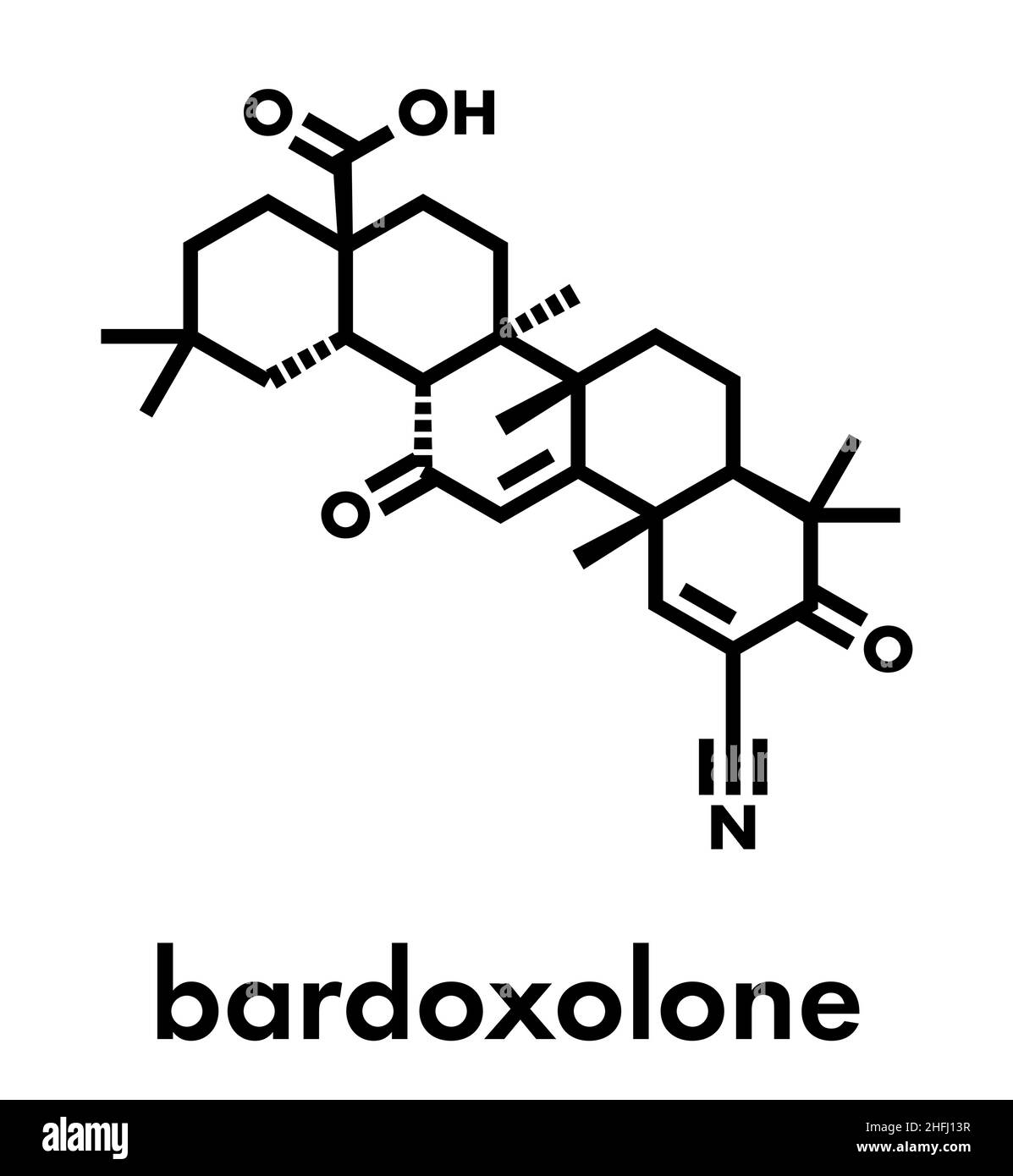 Bardoxolone drug molecule. Skeletal formula Stock Vector Image & Art ...