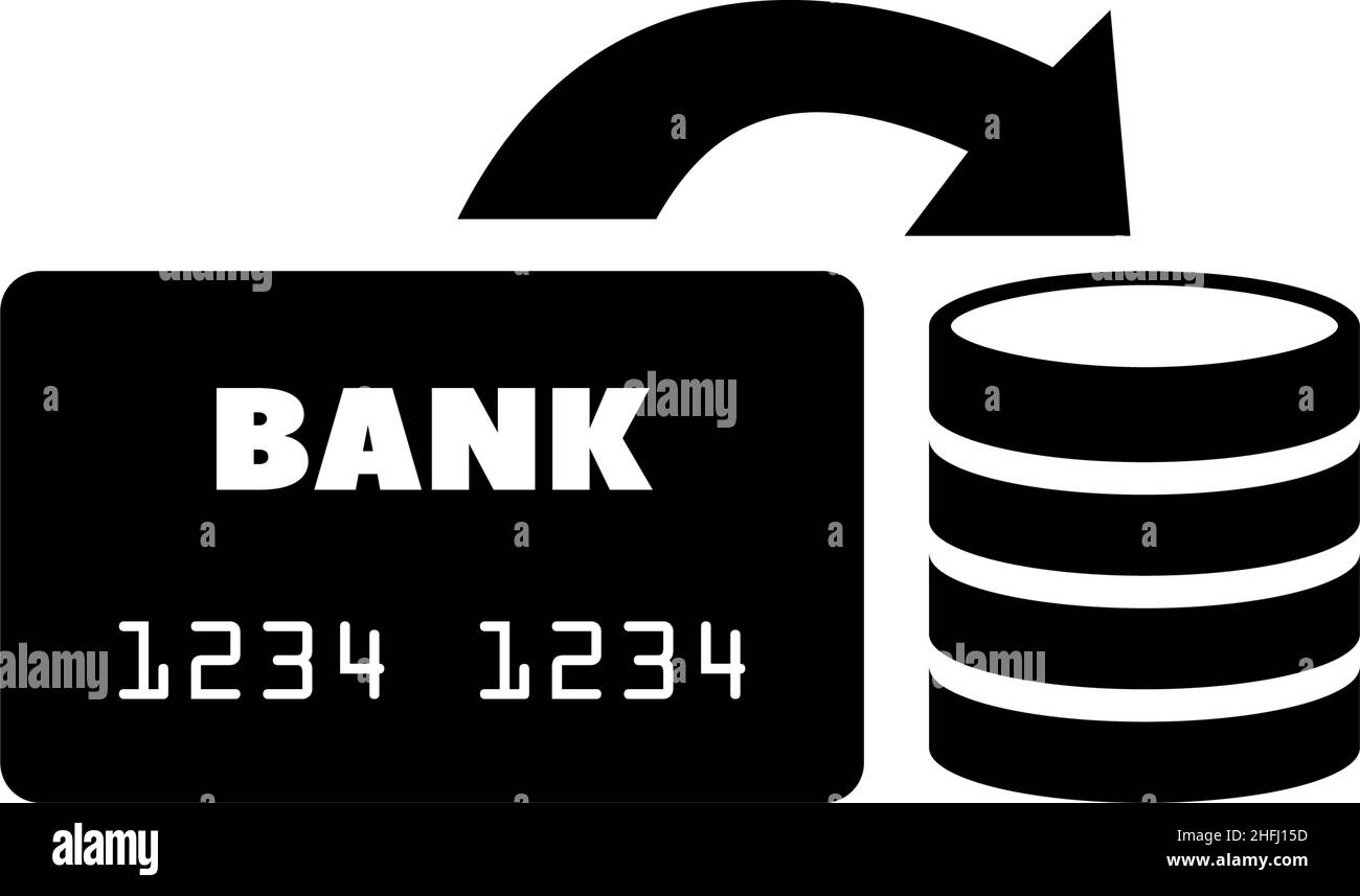 Deposit Bills Pay, Savings Withdrawal. Flat Vector Icon illustration ...