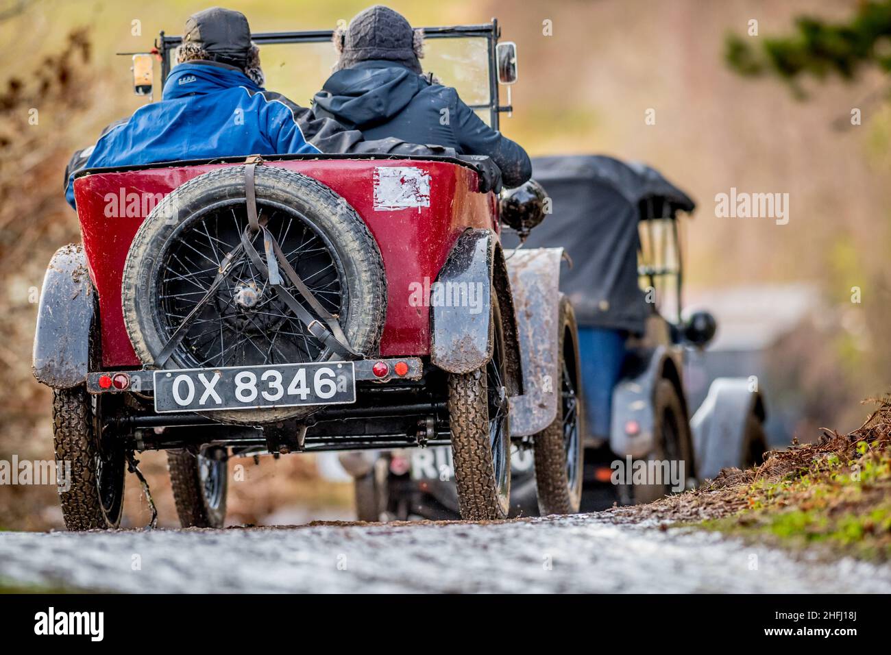 The Pre War Austin 7 car club members taking part in the Dave Wilcox ...