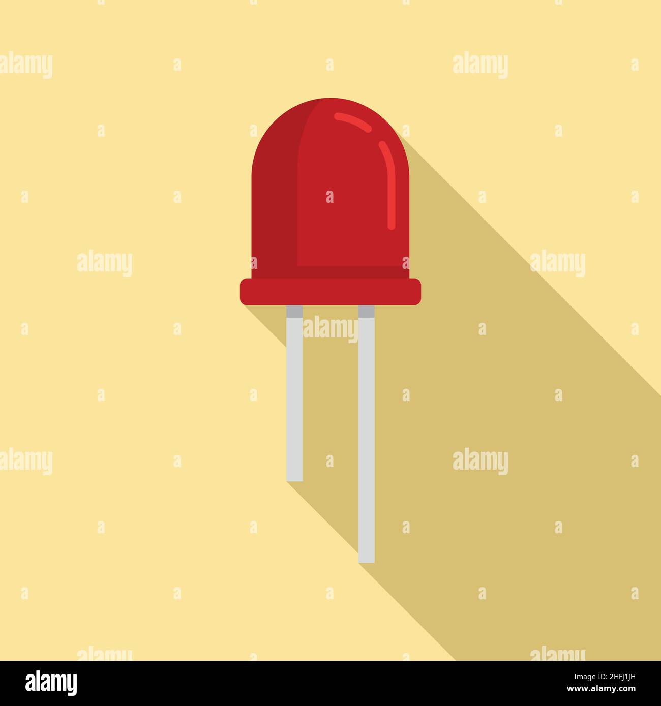 Energy diode icon flat vector. Light semiconductor. Electric power ...