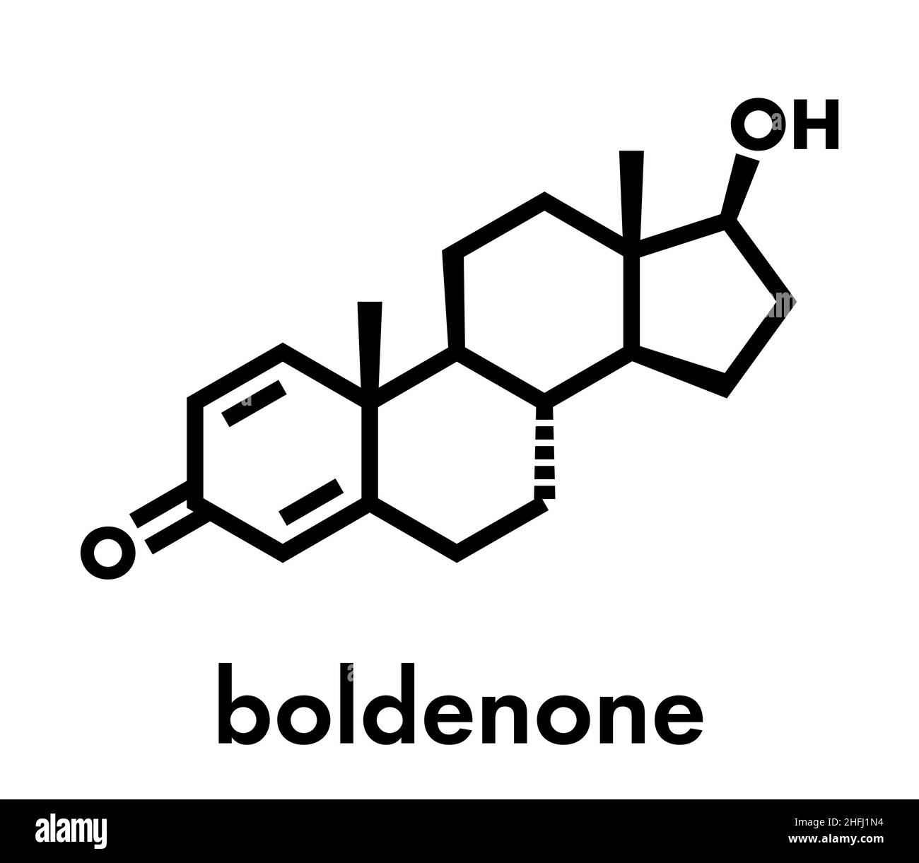 Boldenone anabolic steroid, chemical structure. Skeletal formula Stock ...