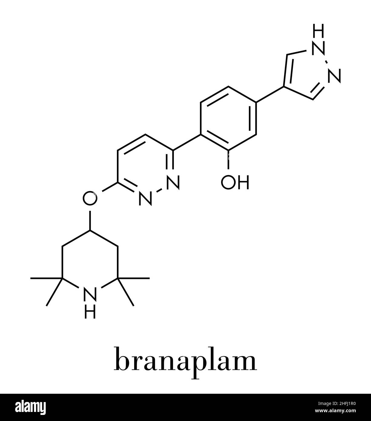 Branaplam SMA drug molecule. Skeletal formula Stock Vector Image & Art ...
