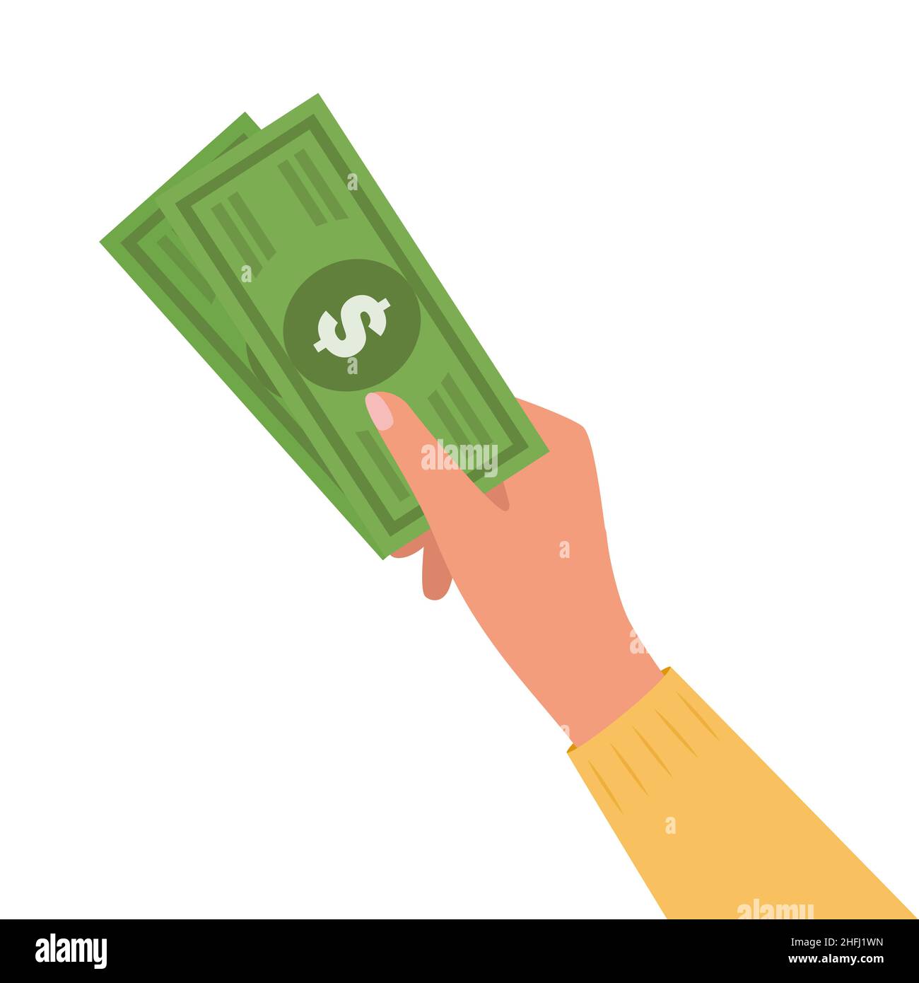 Cartoon Hand Giving Money