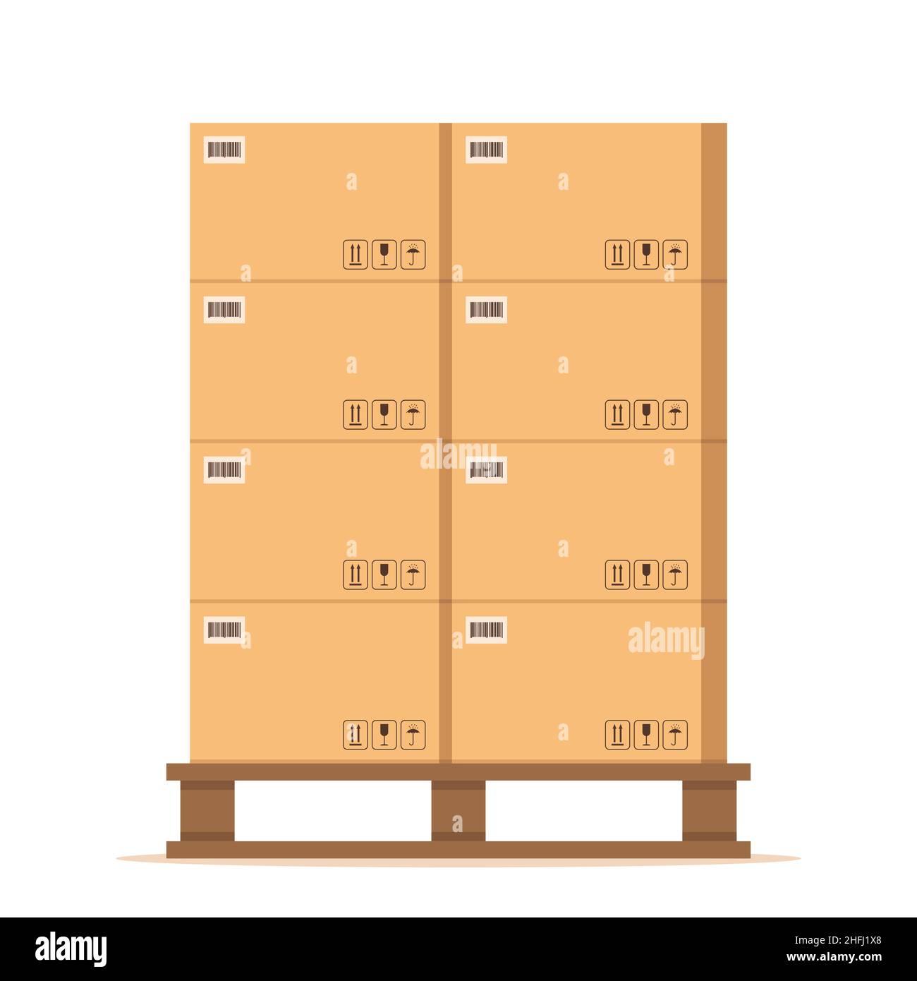 Stack of wooden pallets Stock Vector Images - Alamy