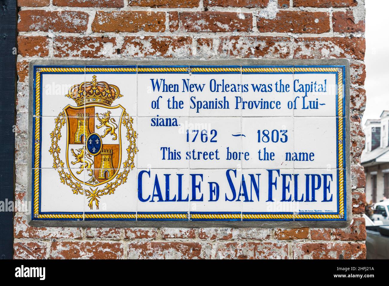 saint Philip San Felipe historic street sign at a wall Stock Photo - Alamy