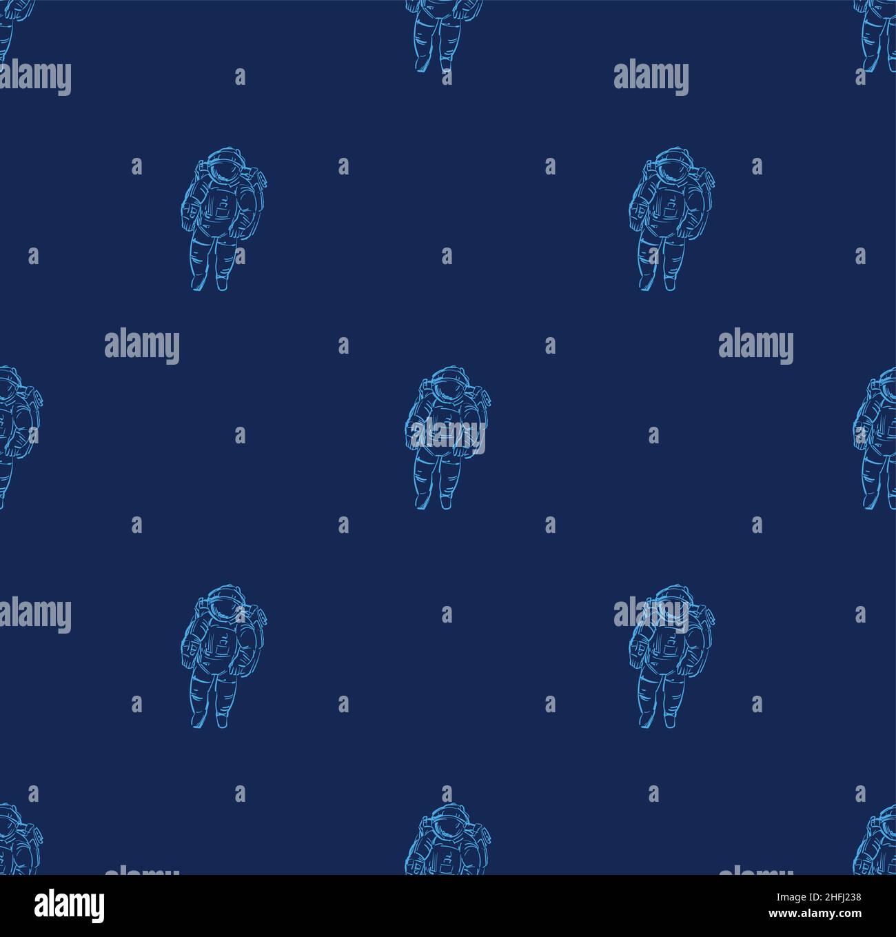 Astronaut pattern seamless. hand drawing cosmonaut background. spaceman ...