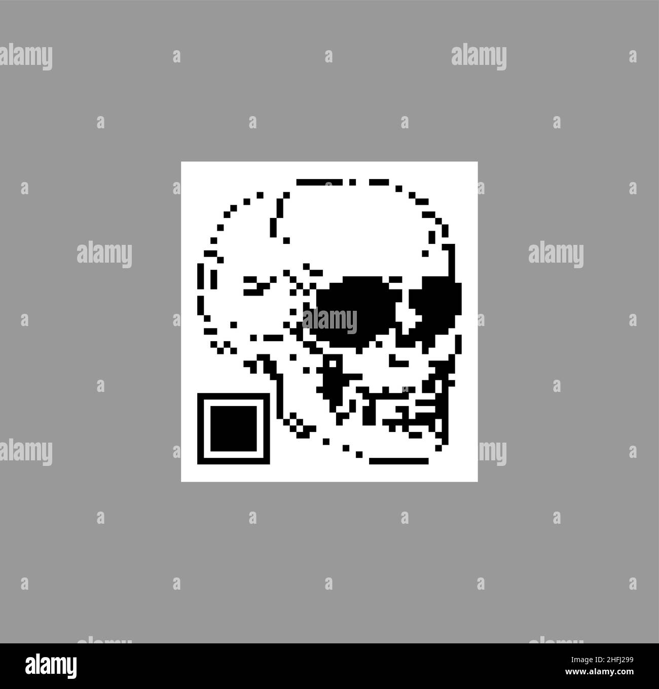 QR code skull isolated. Symbol Vector illustration Stock Vector Image ...