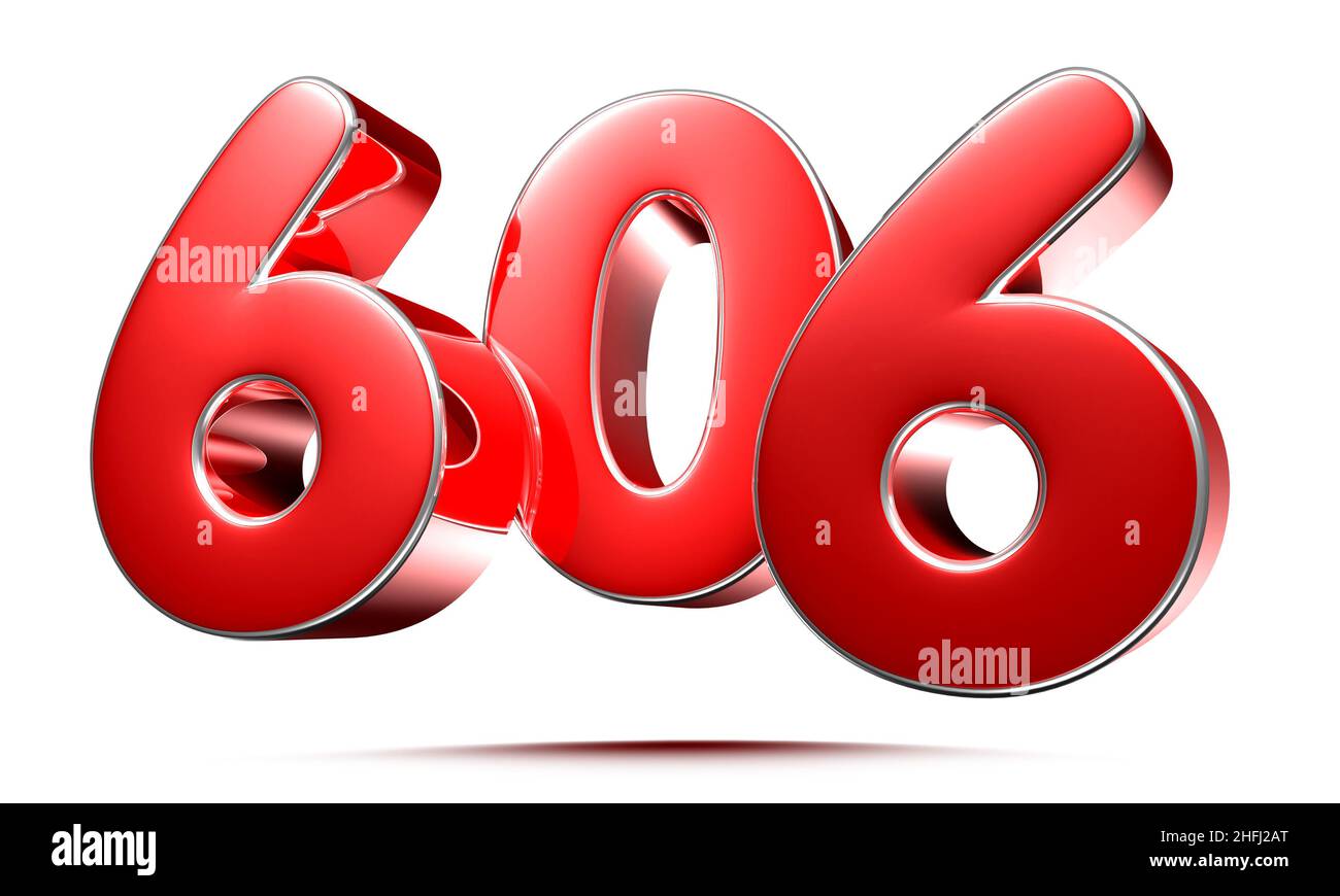 3d number 606 hi-res stock photography and images - Alamy