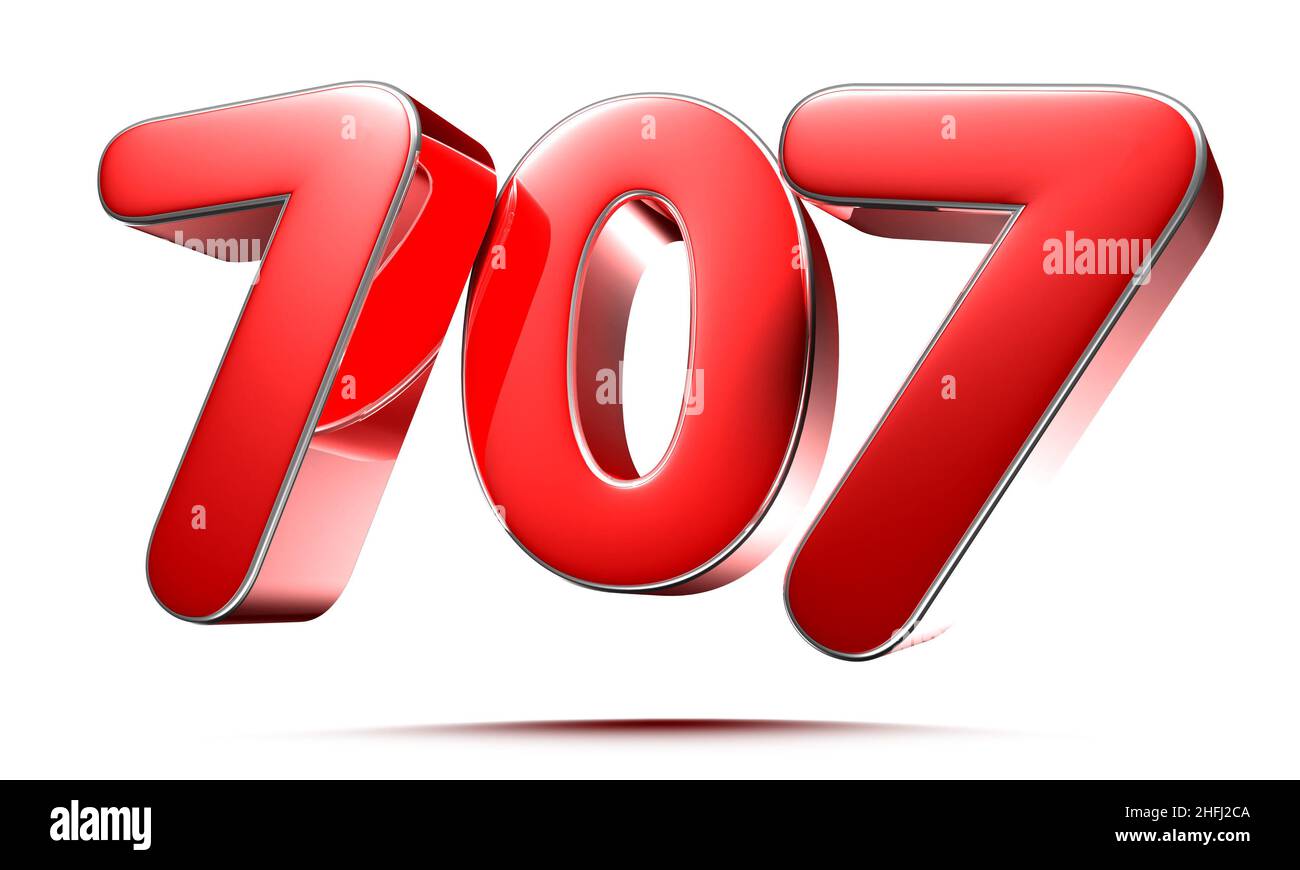 3d number 707 hi-res stock photography and images - Alamy