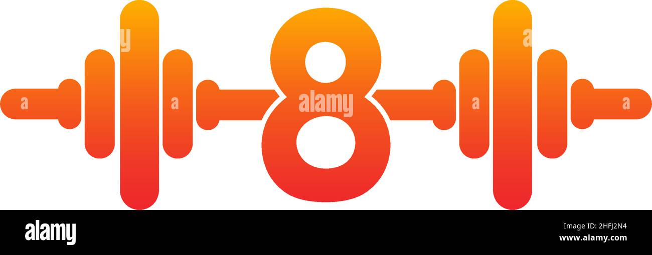 Dumbbell 8 vector vectors hi-res stock photography and images - Alamy