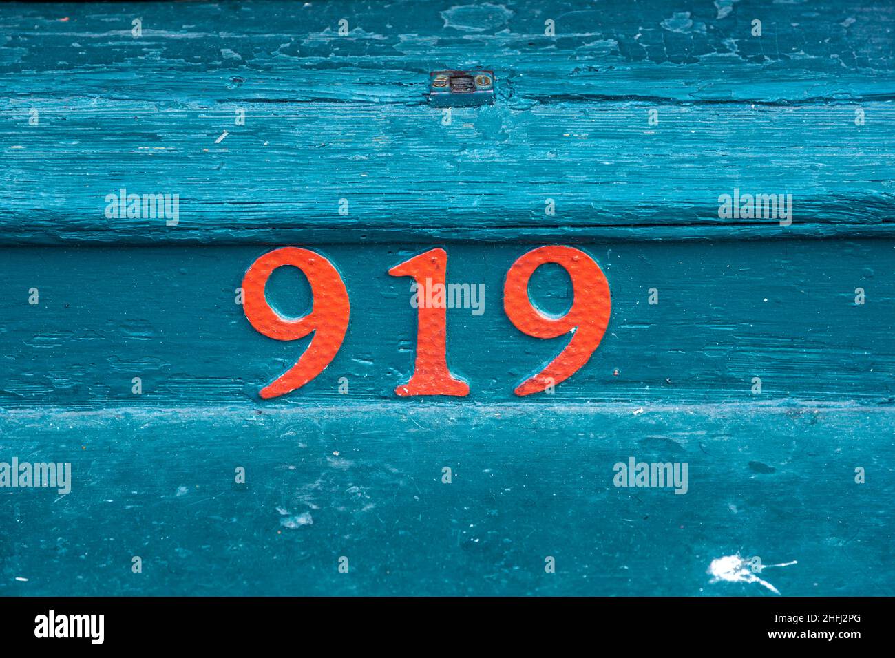 house number 919 at an old house in the Bourbon street, New Orleans ...