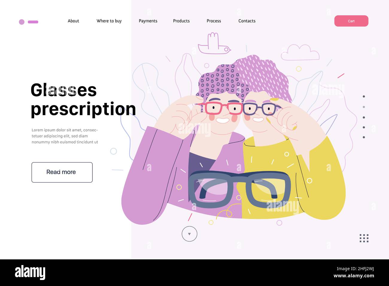 Optician couple shop Stock Vector Images - Alamy