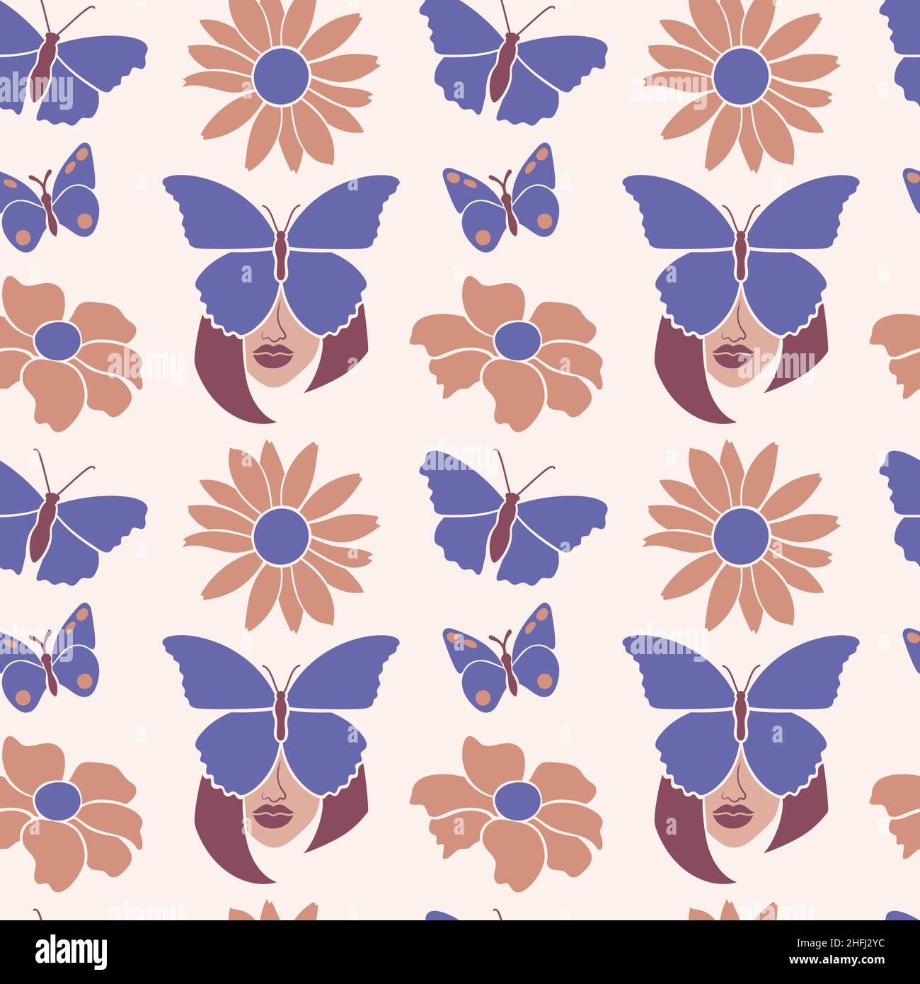 Seamless pattern in a modern flat art style Stock Vector Image & Art ...