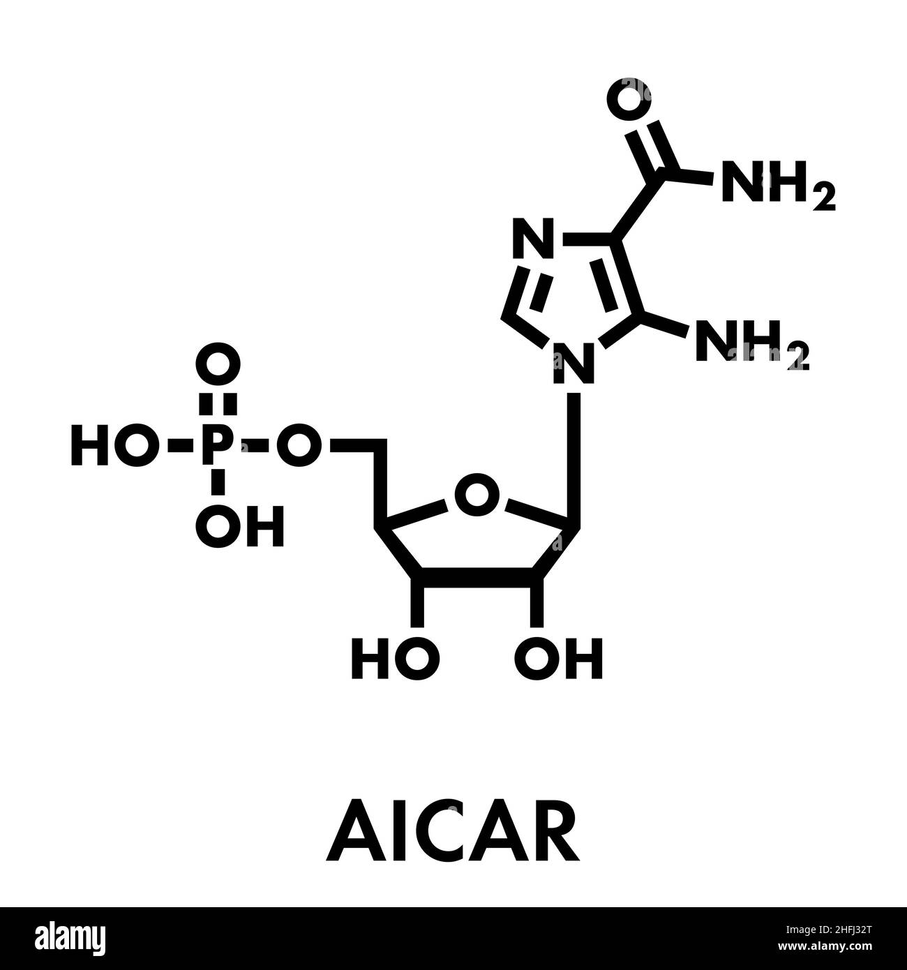 AICA ribonucleotide (AICAR) performance enhancing drug molecule. Used ...