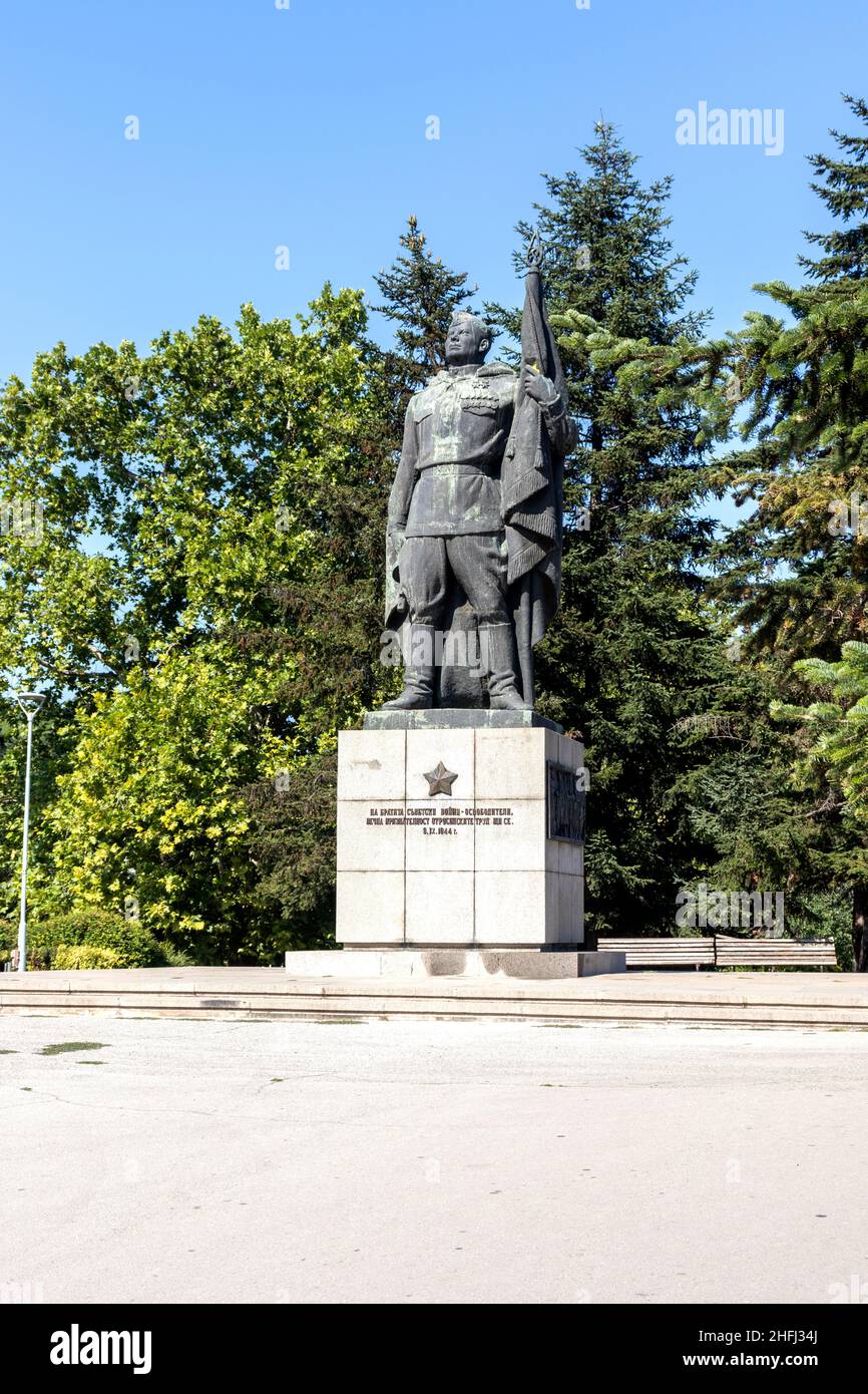 RUSE, BULGARIA - AUGUSR 15, 2021: Monument of the Soviet Army known as ...
