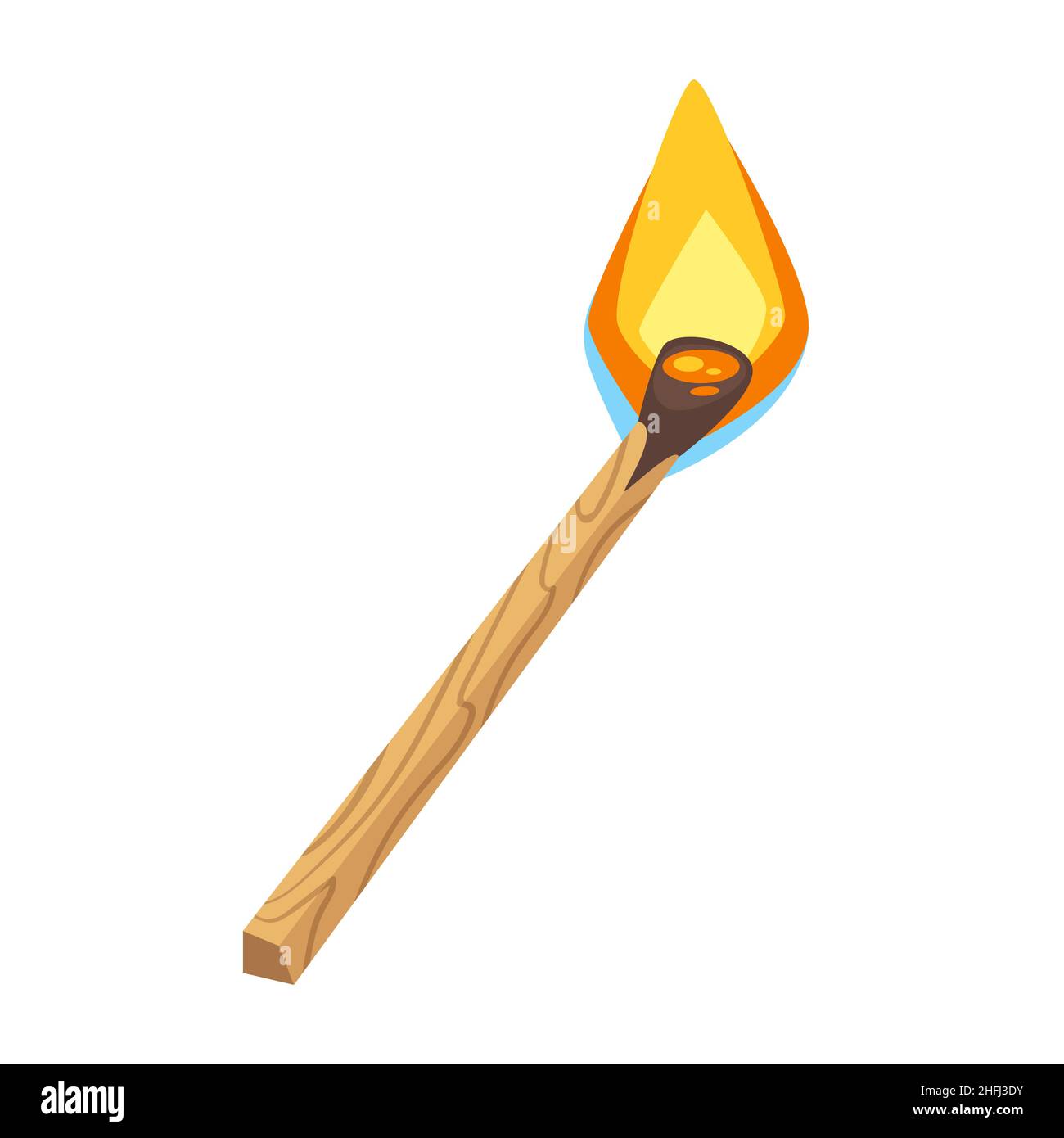 Vector cartoon illustration of the match Stock Vector Image & Art - Alamy