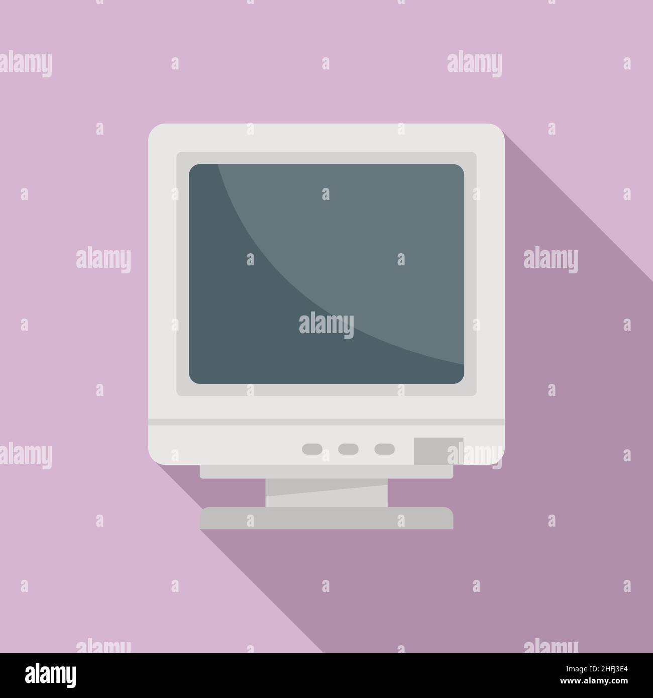 Display icon flat vector. Pc desktop. Computer screen Stock Vector ...