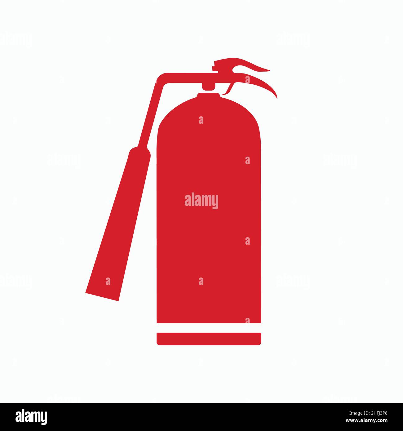 Fire extinguisher sign on white background. Vector illustration. Eps 10 ...