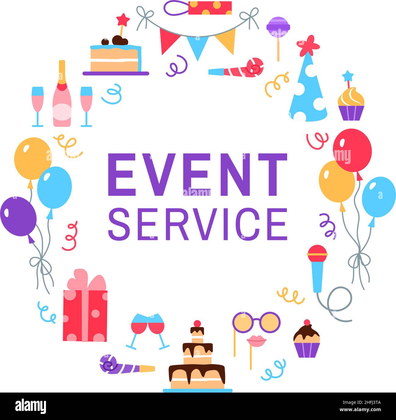 Event service circle frame. Text copy space Stock Vector Image & Art ...
