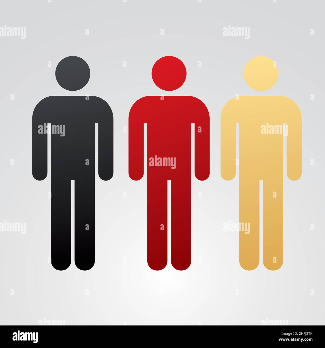 German State Flag collage constructed of customer figure icons ...