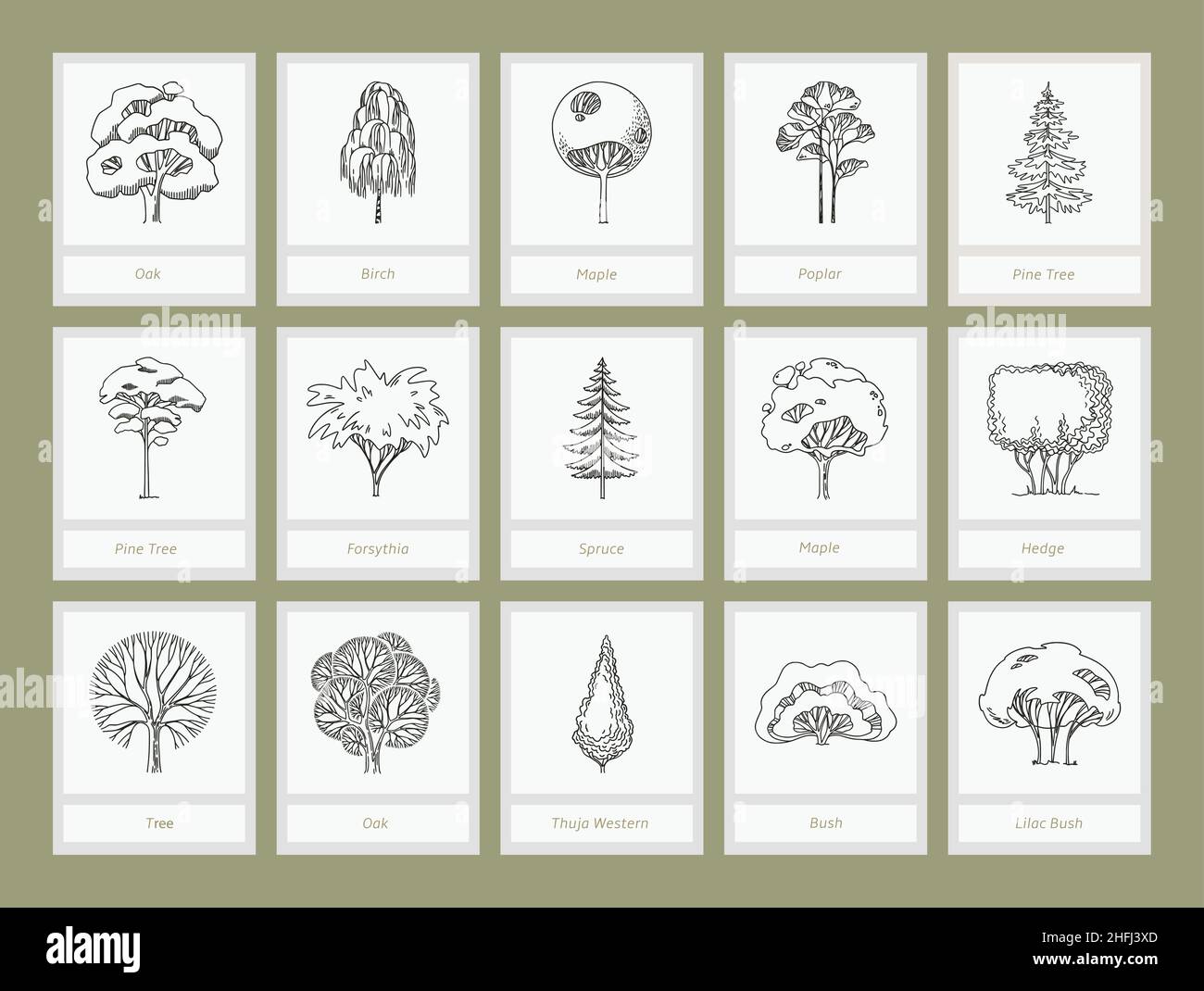 Landscape Design Symbols Clip Art