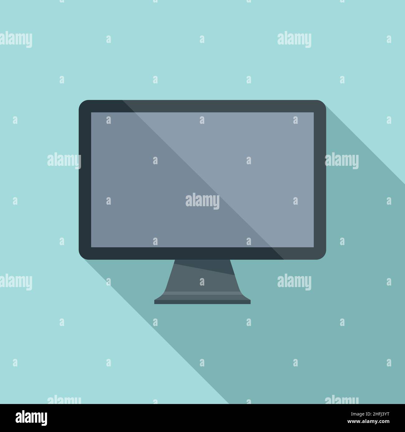 Modern display icon flat vector. Computer screen. Pc desktop Stock ...