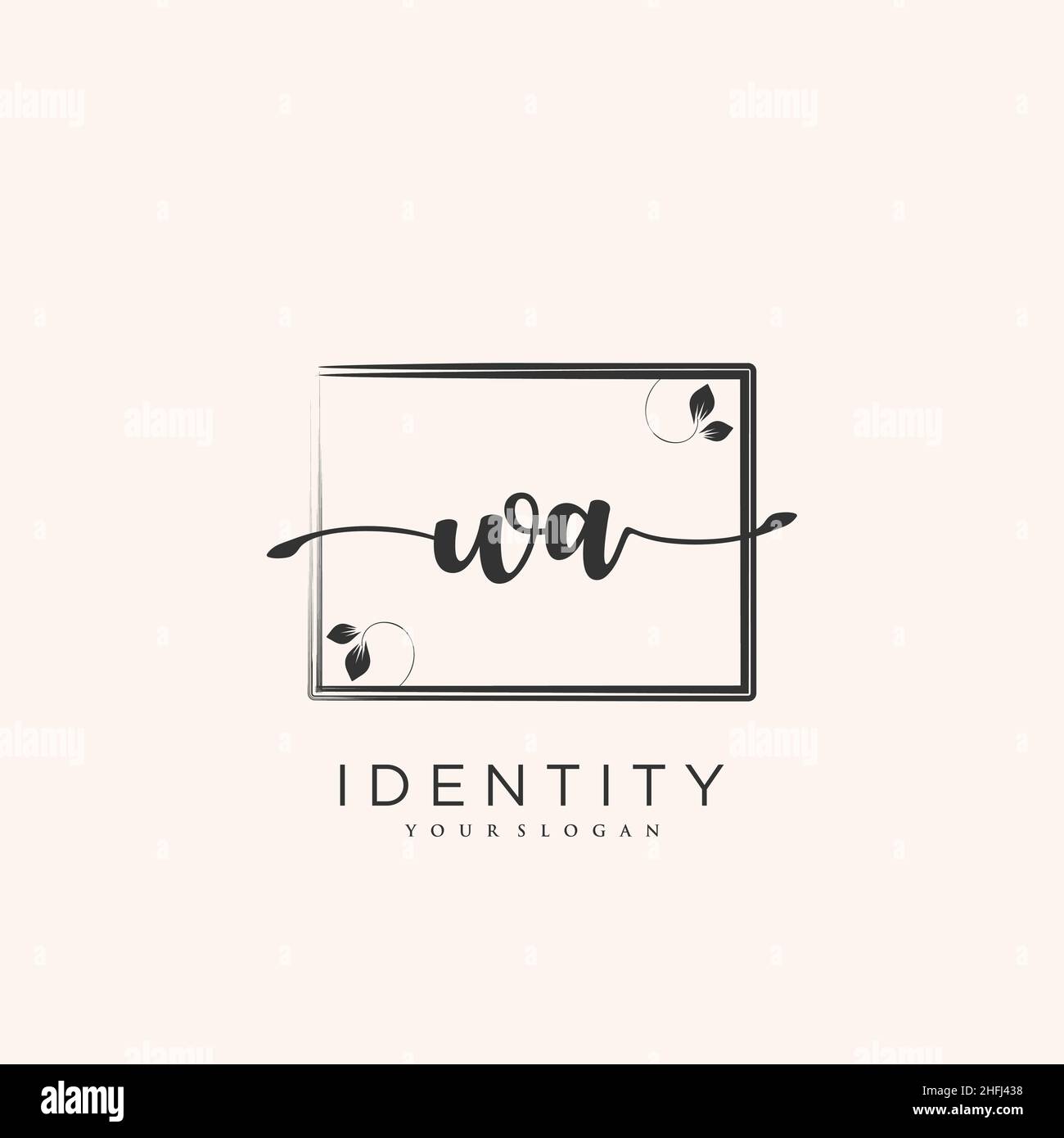 WA Handwriting logo vector art of initial signature, wedding, fashion ...