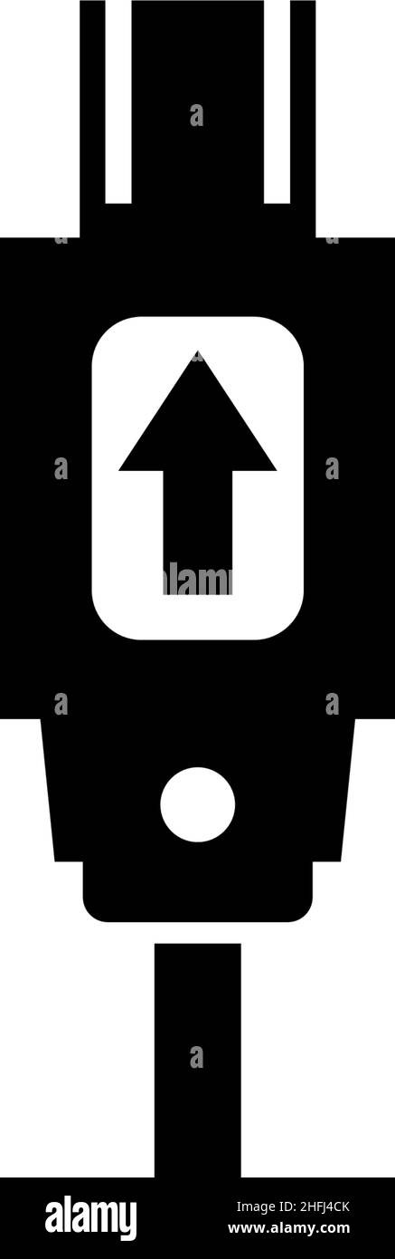 Micro or Mini USB Connector, Type-C Cord. Flat Vector Icon illustration ...