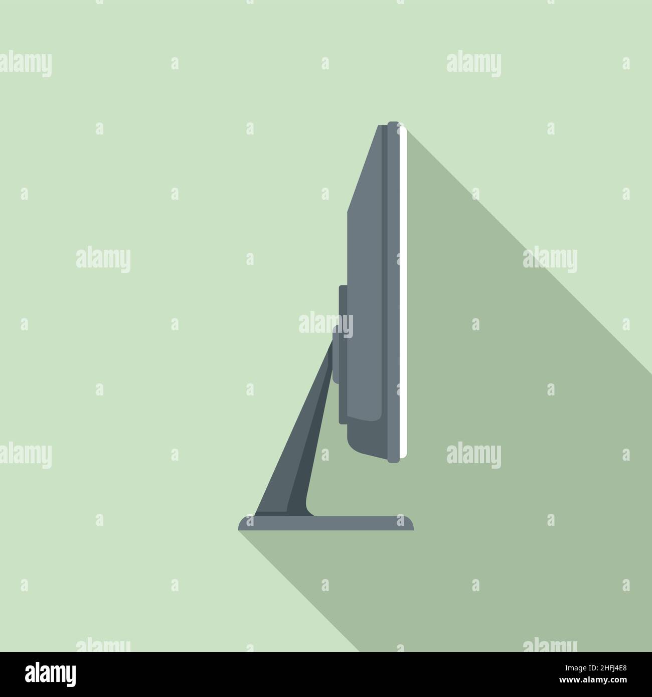 Pc monitor icon flat vector. Screen desktop. Blank display Stock Vector ...