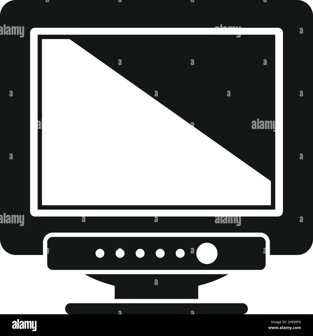 Pc display icon simple vector. Screen monitor. Computer blank Stock ...