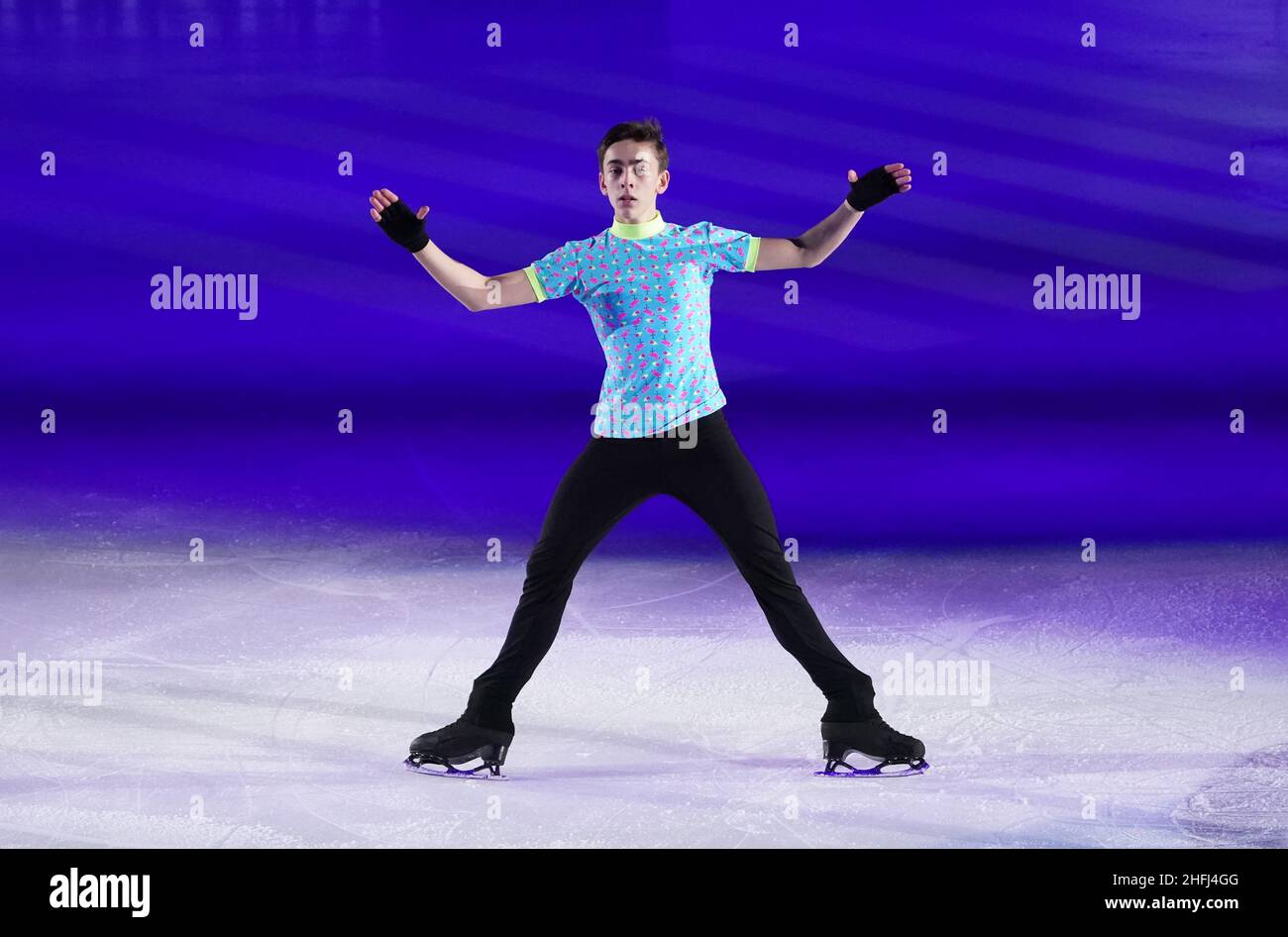 Arlet Levandi (EST) during ISU Gala Exhibition on January 16, 2022 in ...