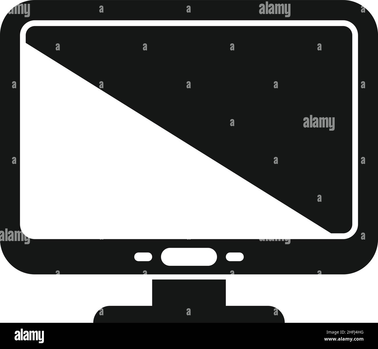 Monitor border icon simple vector. Pc desktop. Modern display Stock ...