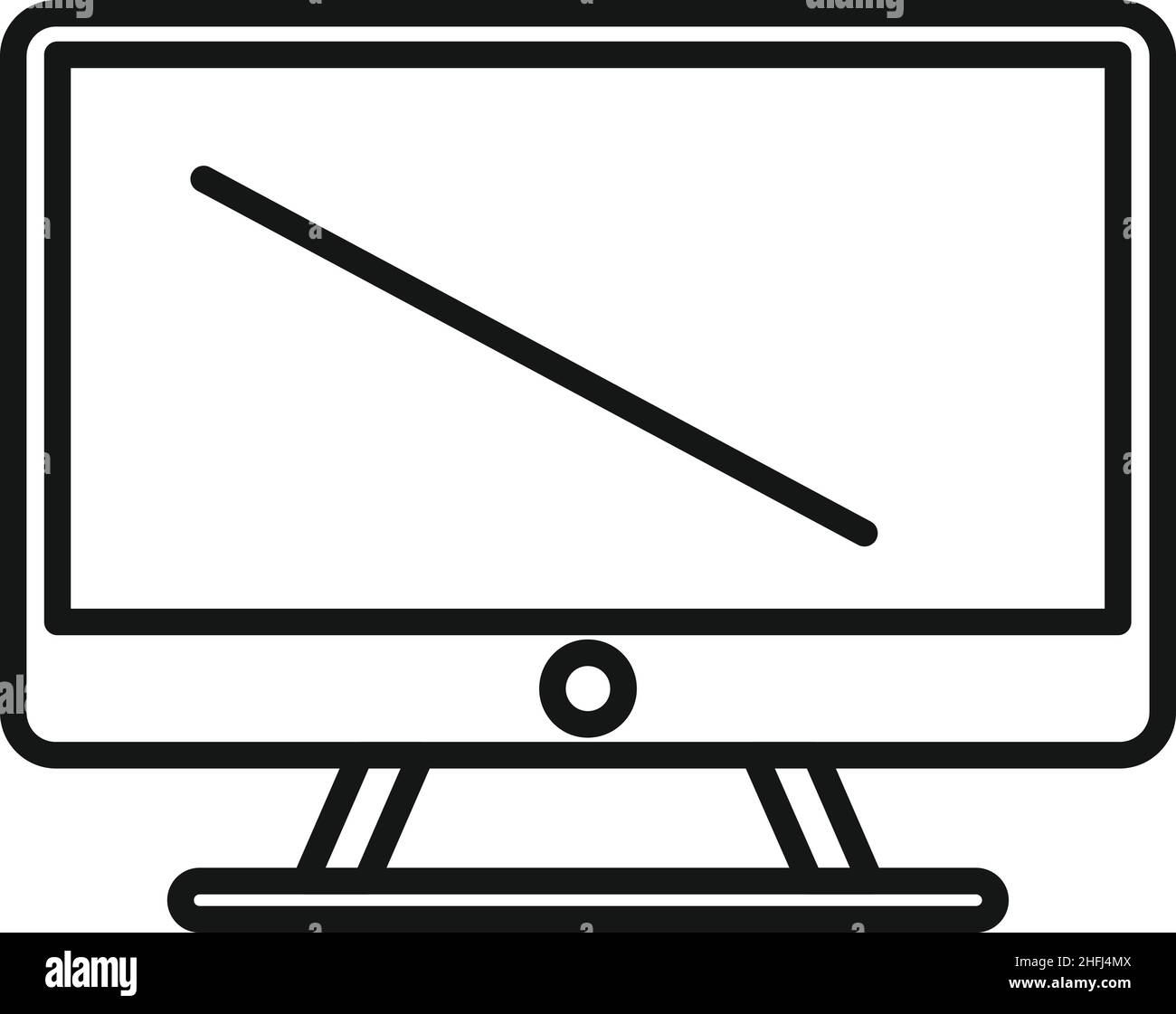 Internet monitor icon outline vector. Computer screen. Blank display ...