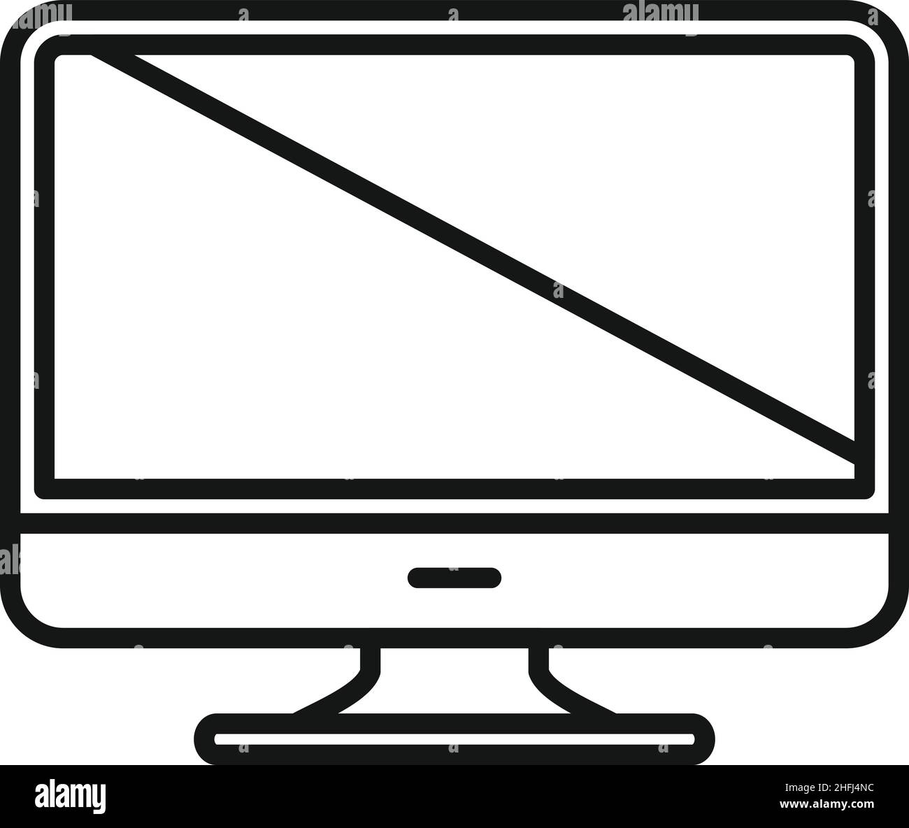 Monitor interface icon outline vector. Screen computer. Modern display ...