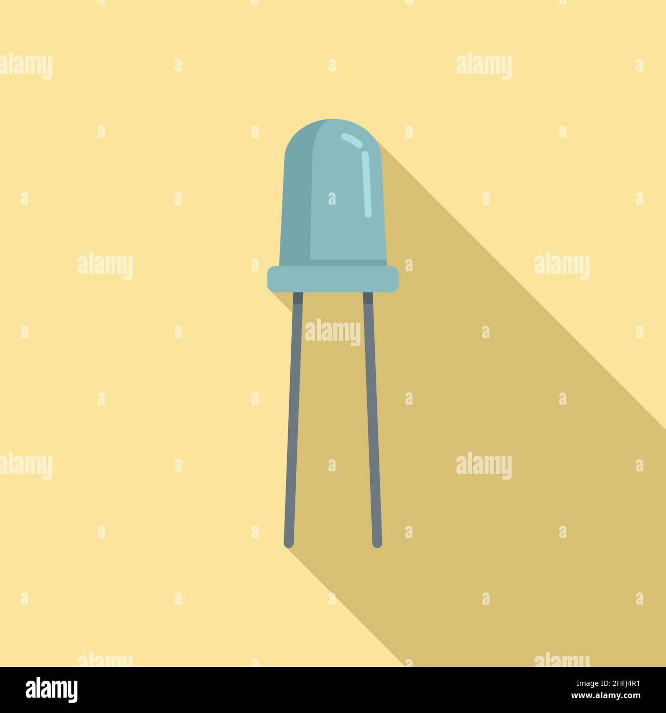 Power diode icon flat vector. Led light. Component zener Stock Vector ...