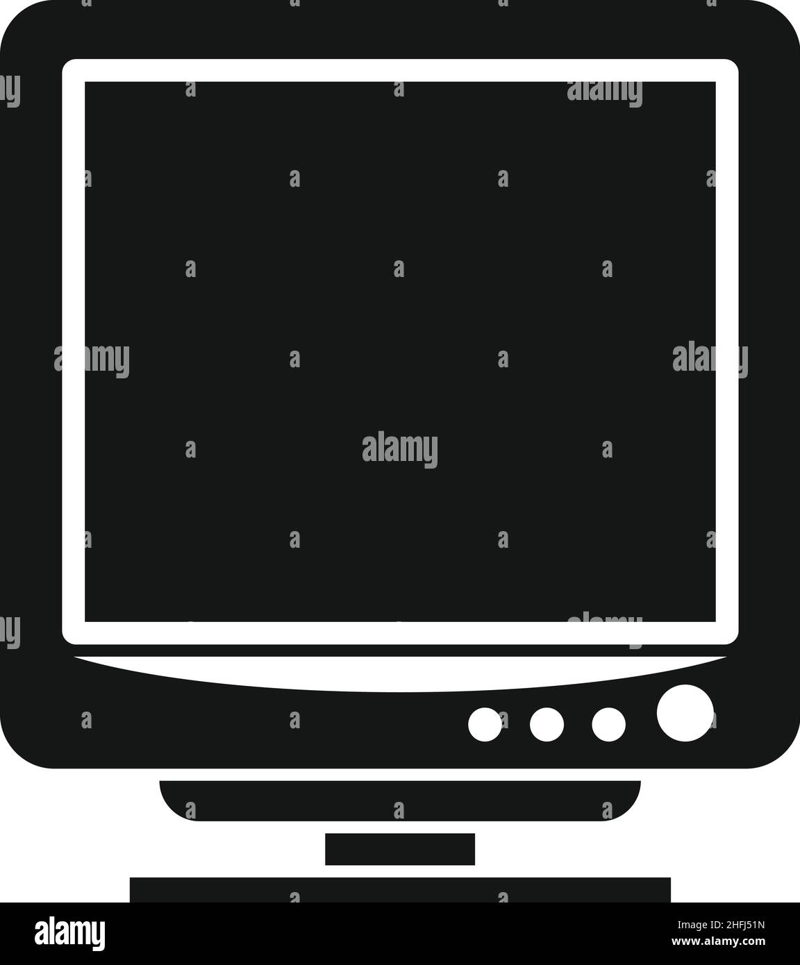 Blank display icon simple vector. Computer pc. Modern screen Stock ...