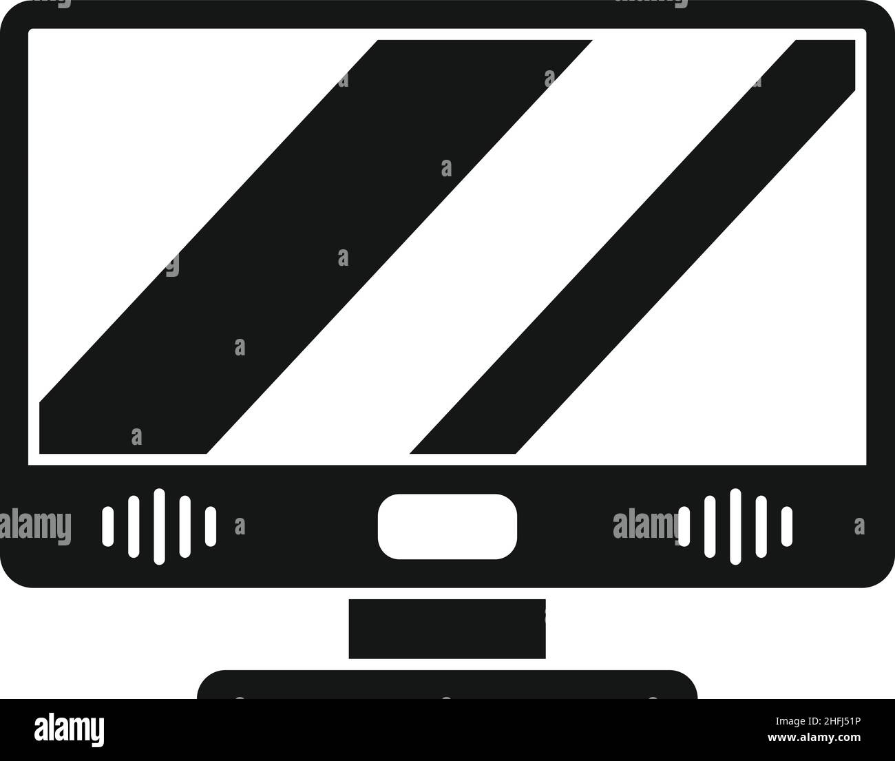 Mac monitor icon simple vector. Pc display. Computer pc Stock Vector ...