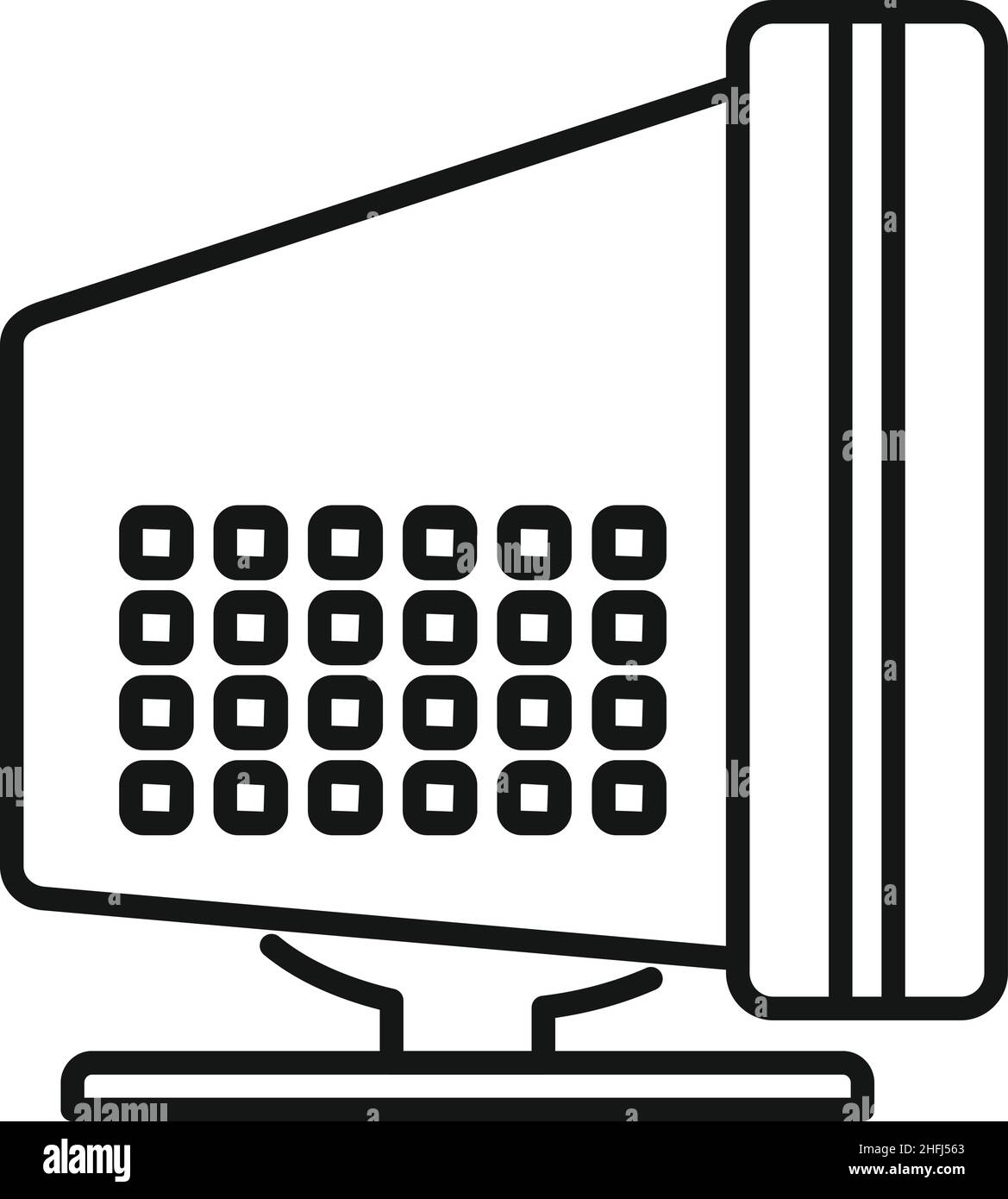 Monitor icon outline vector. Computer display. Pc screen Stock Vector Image & Art - Alamy
